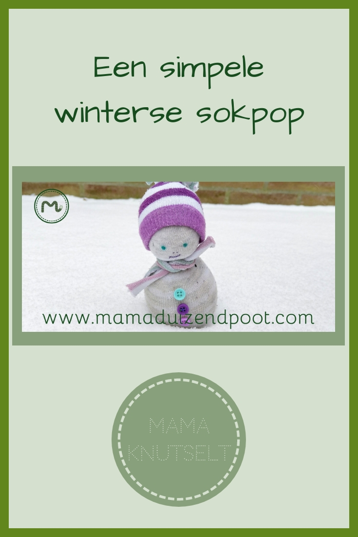 Een simpele winterse sokpop – Mama Duizendpoot
