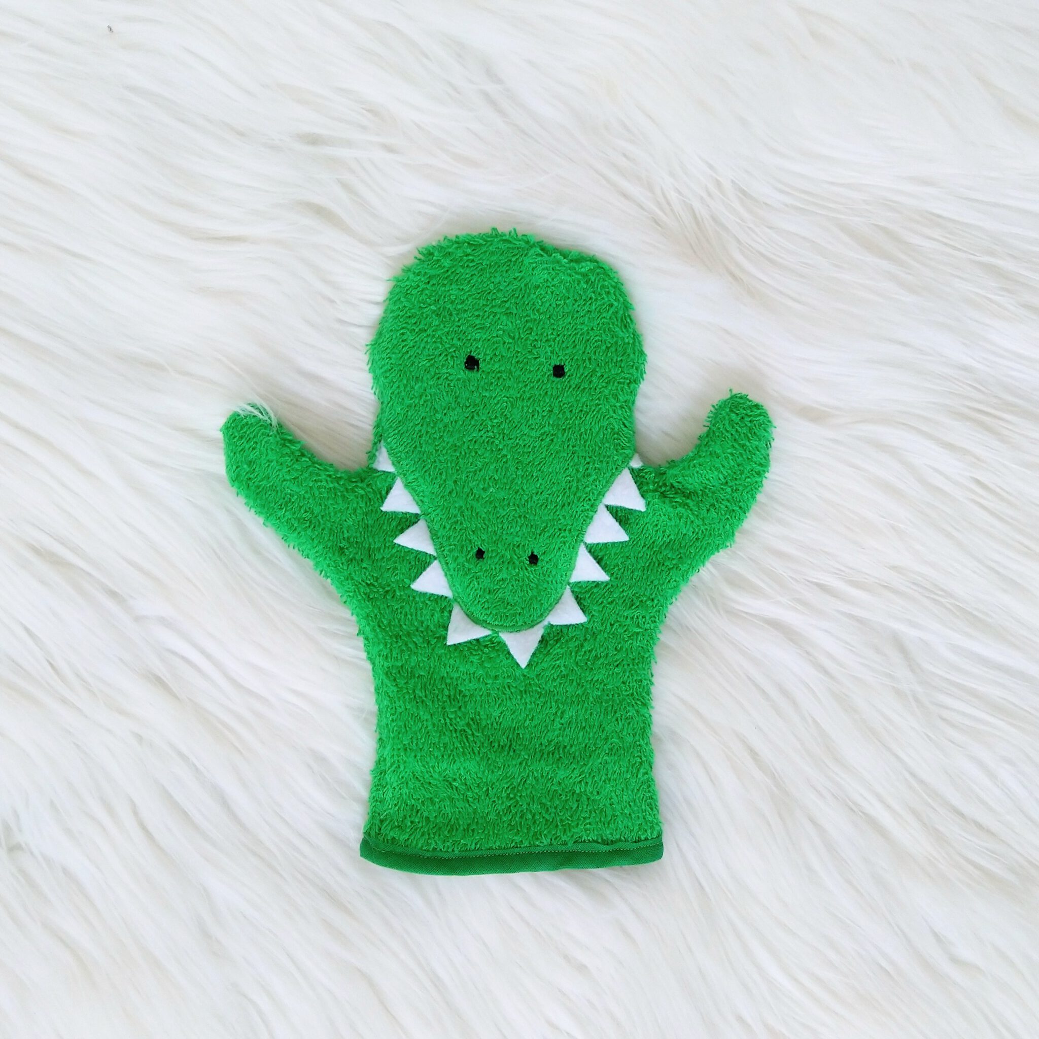 De hapgrage krokodil washandjes en handpoppen – Mama Duizendpoot