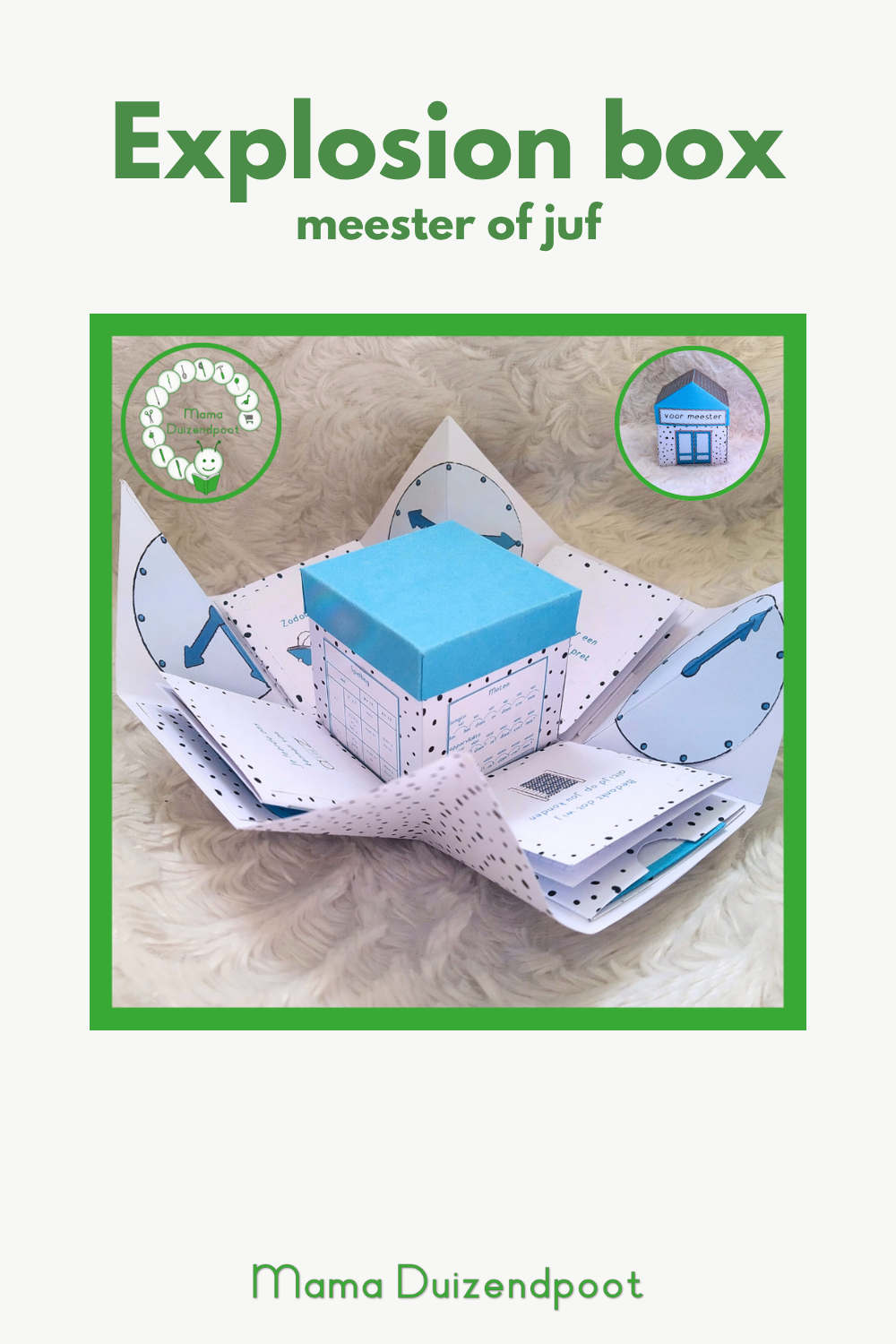 Een explosion box voor de meester of juf – Mama Duizendpoot
